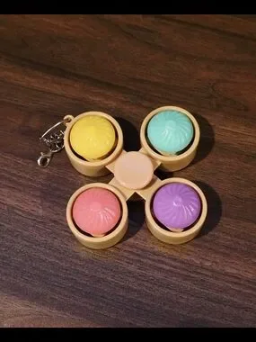 Toys | 4button Multicolored Light Up Dumpling Clicker Fidget Keychain ...